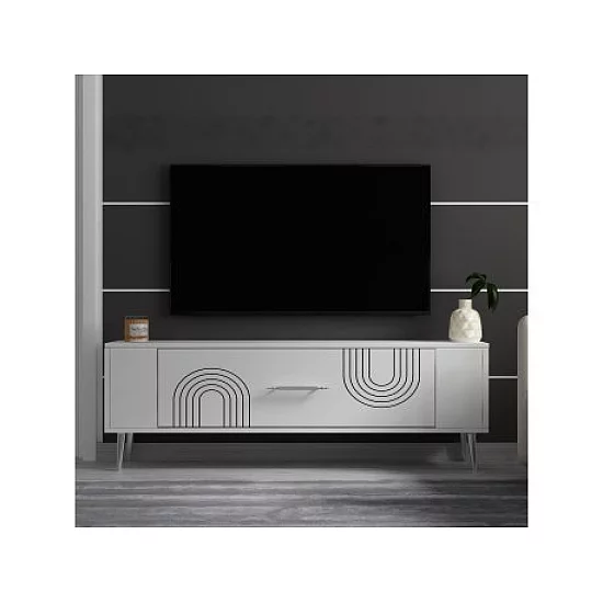 HANAH HOME TV POLICA RETROL2 WHITE SILVER CENA