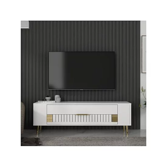 HANAH HOME TV POLICA RETROLP4 WHITE GOLD CENA