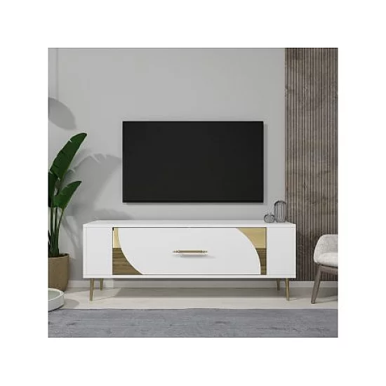 HANAH HOME TV POLICA RETROP2 WHITE GOLD CENA