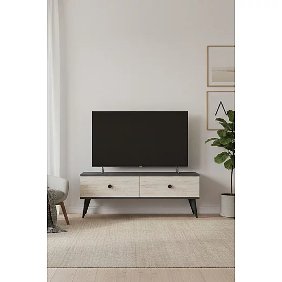 HANAH HOME TV POLICA MONA 120 ANTHRACITE TRAVERTINE