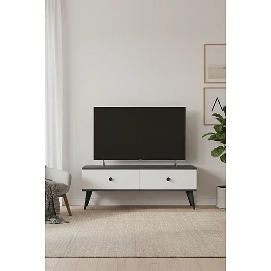HANAH HOME TV POLICA MONA 120 ANTHRACITE WHITE