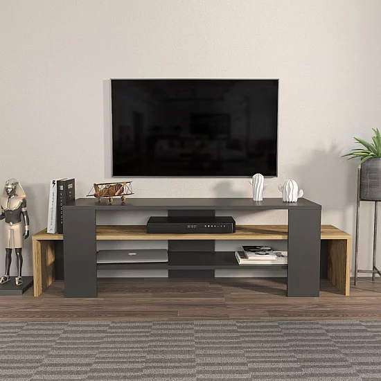 HANAH HOME TV POLICA LENORA BLACK OAK CENA