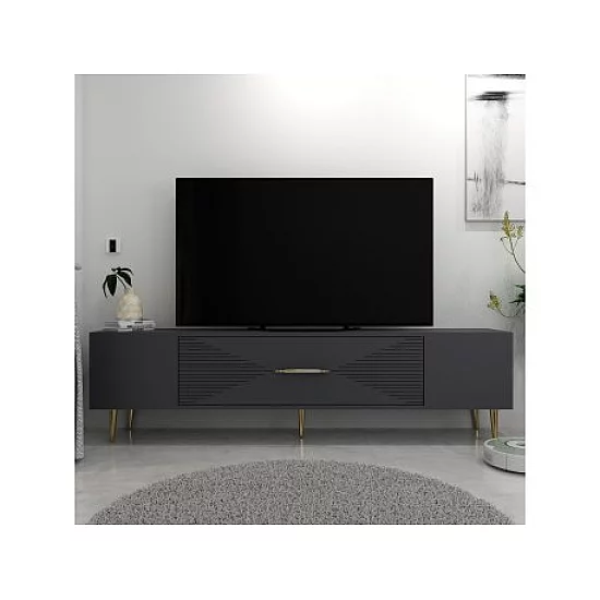 HANAH HOME TV POLICA DEKOL1 ANTHRACITE GOLD CENA