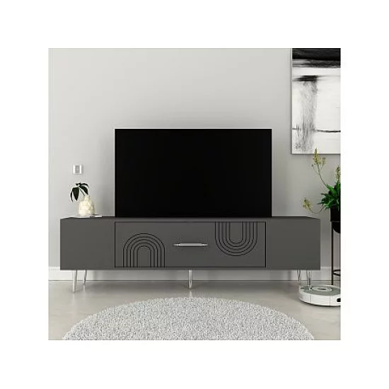 HANAH HOME TV POLICA DEKOL2 ANTHRACITE SILVER CENA