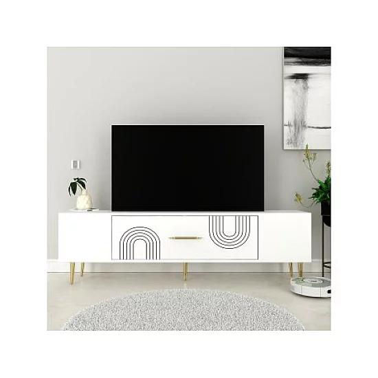 HANAH HOME TV POLICA DEKOL2 WHITE GOLD CENA