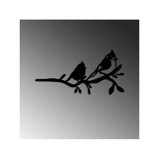 WALLXPERT DECORATIVE OBJECT FIGURA BIRD ON THE BRANCH 07 BLACK CENA