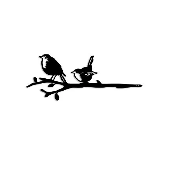 WALLXPERT DECORATIVE OBJECT FIGURA BIRD ON THE BRANCH 03 BLACK CENA