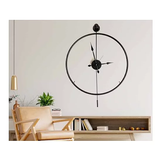 WALLXPERT DEKORATIVNI METALNI ZIDNI SAT MCLOCK 00102 BLACK CENA