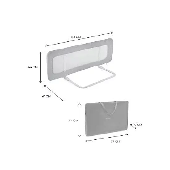 KINDERKRAFT OGRADA ZA KREVET GUARD AND DREAM LIGHT GREY CENA