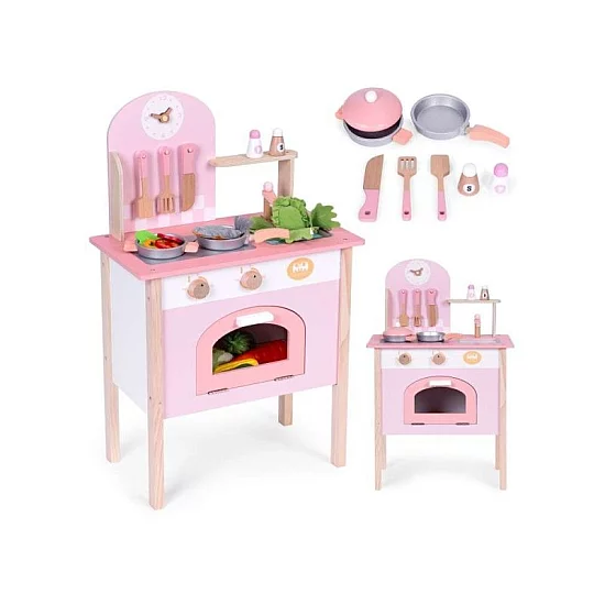 ECO TOYS DEČIJA KUHINJA PINK SA 2 DODATAKA,RERNOM,SLAVINOM I SUDOPEROM CENA