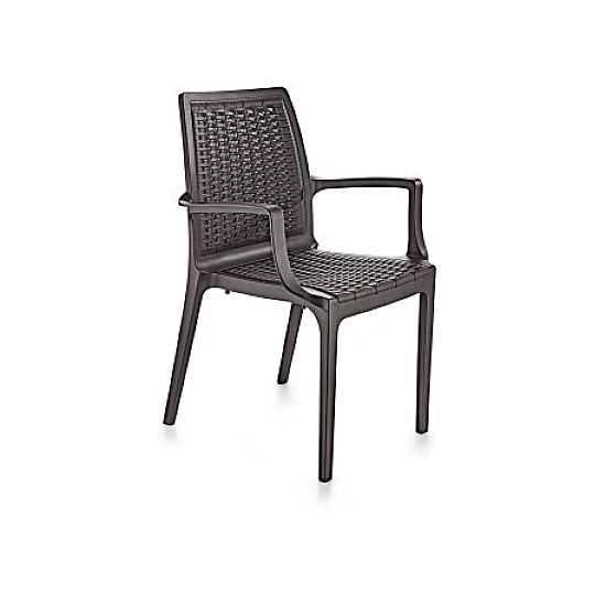 HANAH HOME BAŠTENSKA STOLICA RATTAN DARK BROWN V2