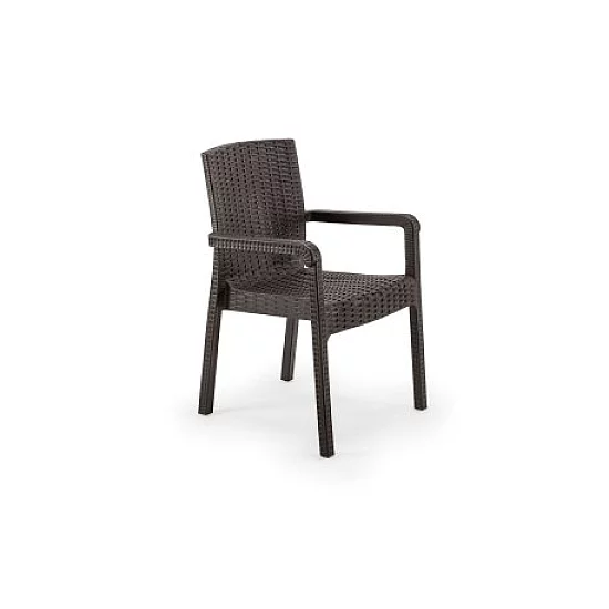 HANAH HOME BAŠTENSKA STOLICA RATTAN ROYALE DARK BROWN