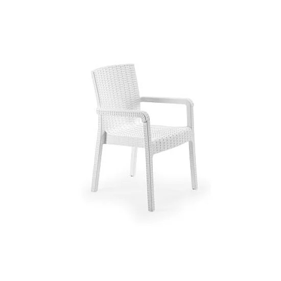 HANAH HOME BAŠTENSKA STOLICA RATTAN ROYALE WHITE