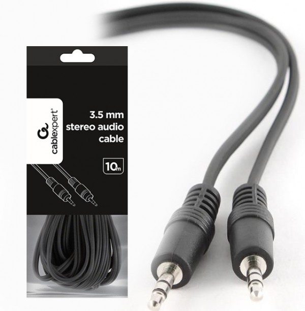 CCA-404-10M Gembird 3.5mm stereo plug to 3.5mm stereo plug audio AUX kabl 10m A FO