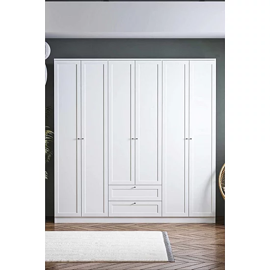 HANAH HOME GARDEROBER TERRA 6 210 WHITE