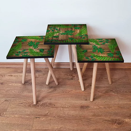 HANAH HOME SET 3 STOČIĆA 3SHP14 GREEN CENA