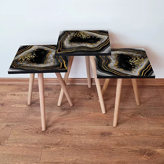 HANAH HOME SET 3 STOČIĆA 3SHP76 BLACK CENA