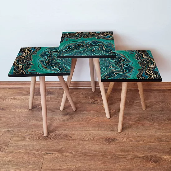 HANAH HOME SET 3 STOČIĆA 3SHP87 GREEN CENA