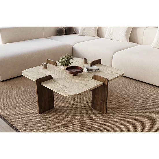 HANAH HOME STO ZA KAFU POALLA TRAVERTINE WALNUT