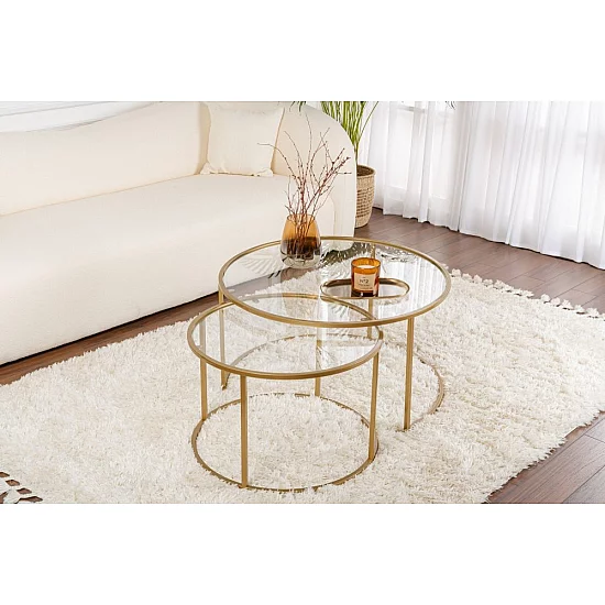 HANAH HOME SET STOČIĆA AURUM 80 60 GOLD TRANSPARENT CENA