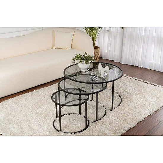 HANAH HOME SET STOČIĆA AURUM 80 60 42 BLACK GREY CENA
