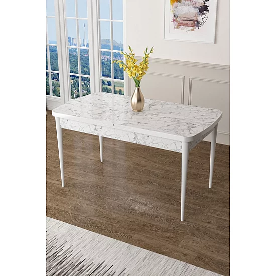 HANAH HOME TRPEZARIJSKI STO ZEN WHITE MARBLE WHITE CENA
