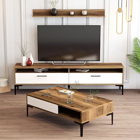 HANAH HOME SET ZA DNEVNU SOBU ISTANBUL WALNUT WHITE CENA