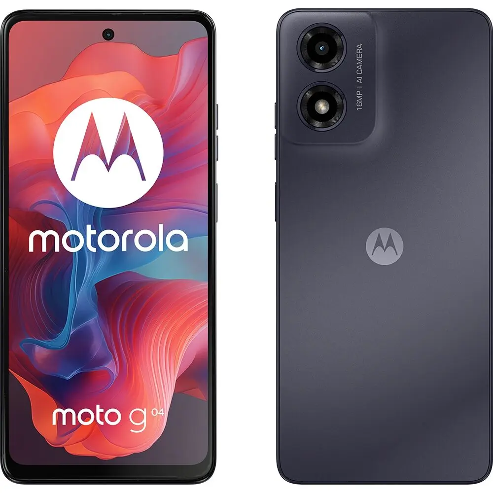 Moto Refabrikovani mobilni telefon G04 4G, 6.55", 1612 x 720, 90 Hz, 16 MP, 5 MP, 4/64GB, Tamnosivi