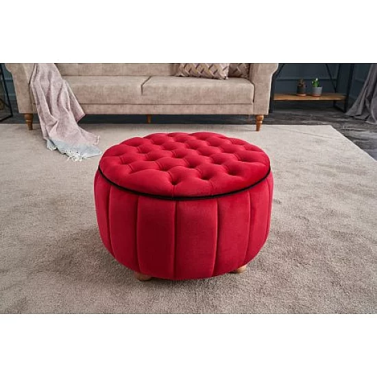 ATELIER DEL SOFA TABURE JASMIN PUF RED CENA