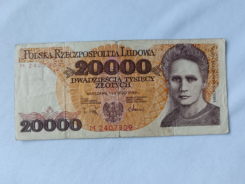 Пољска 20.000 злота,1989 год.ретко