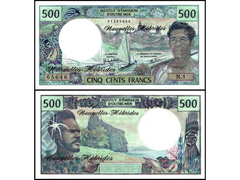 Novi Hibridi NEW HIBRIDES 500 Francs 1979 UNC, P-19