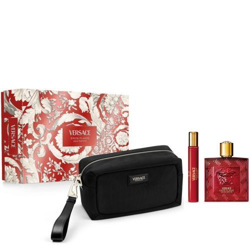 Versace Eros Flame Set (Edp 100ml+Edp 10ml+Black Trousse)