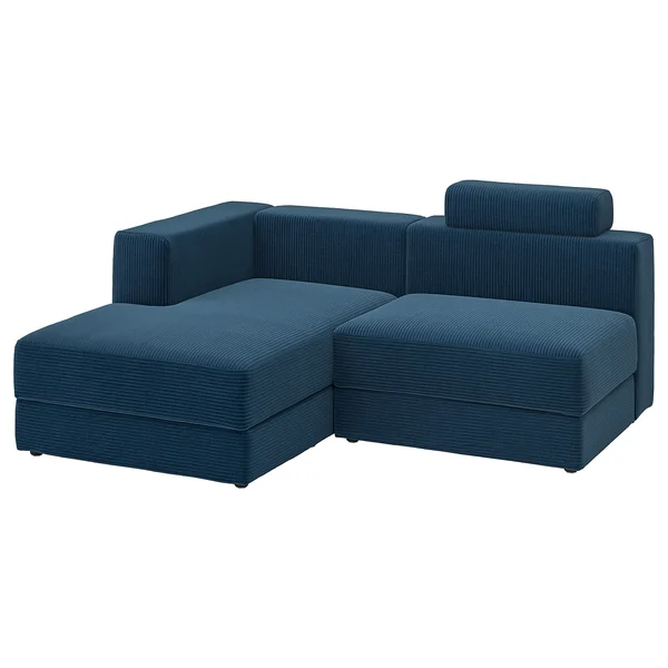 Modul.sofa s 2,5 sed. i lenjivcem, levo s naslonom za glavu/Samsala tamnoplava