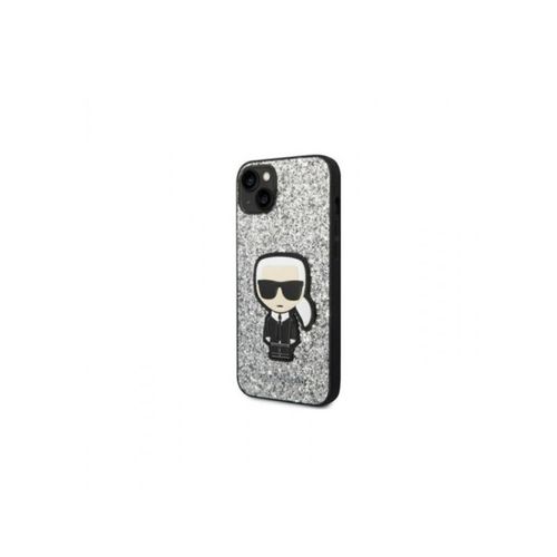 KARL LAGERFELD Futrola za iPhone 14 Silver Glitter Flakes Ikonik