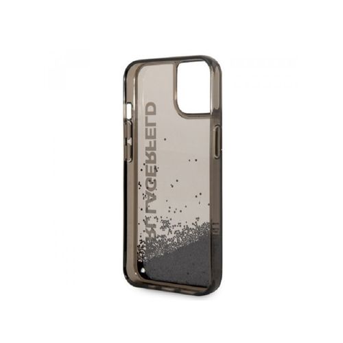 KARL LAGERFELD Maska za iPhone 14 LIQ. GLITTER ELONG BLACK (KLHCP14SLCKVK)