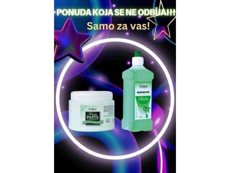 LIMES Pasta za domaćinstvo+ Limes sanitar gel 500ml