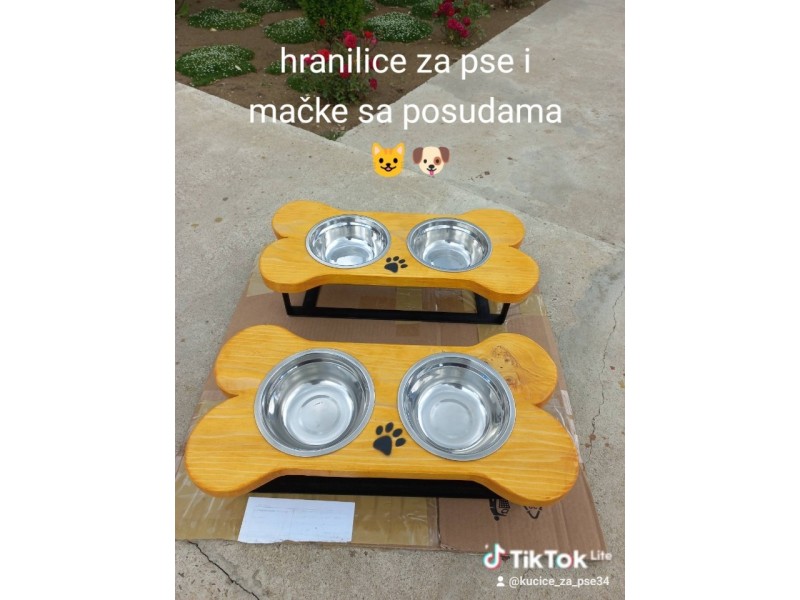 Hranilice za pse i mačke sa posudama