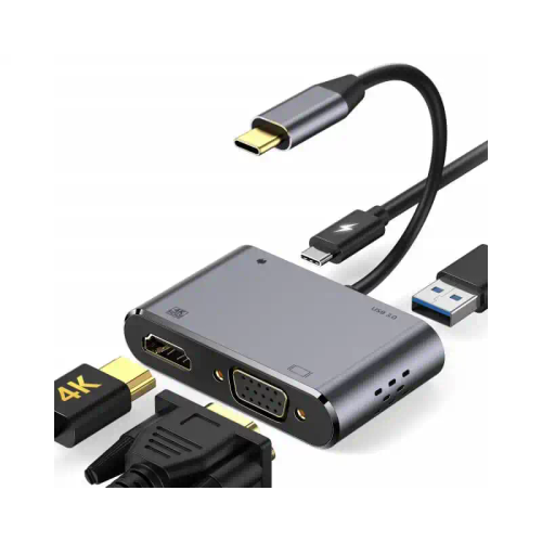 Adapter-konverter USB Tip C 3.1 na HDMI/VGA/3.0 USB/Tip C