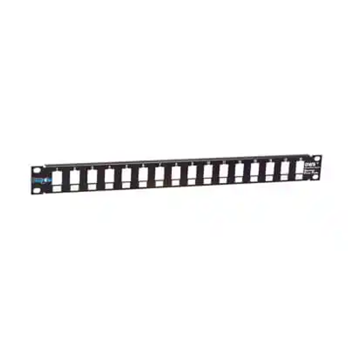Patch panel 19"/1U sa 16 slotova, bez modula RAL9005 Mirsan MR.19P16P1U.01