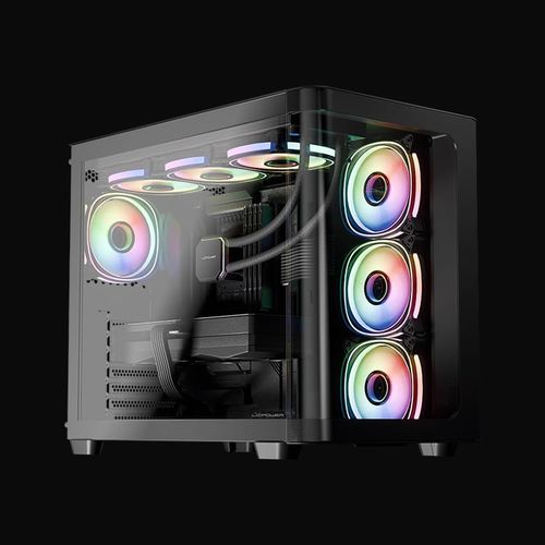 TOWER LC Power Gaming 8001W-ON Pro-Storm Light 4x120mm ARGB Fan 1xUSB3.0 2xUSB2.0 1xUSB3.0 Type-C White