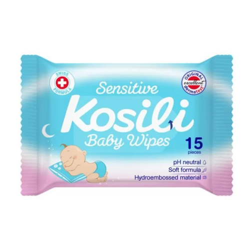 KOSILI Baby vlažne maramice plave 15kom