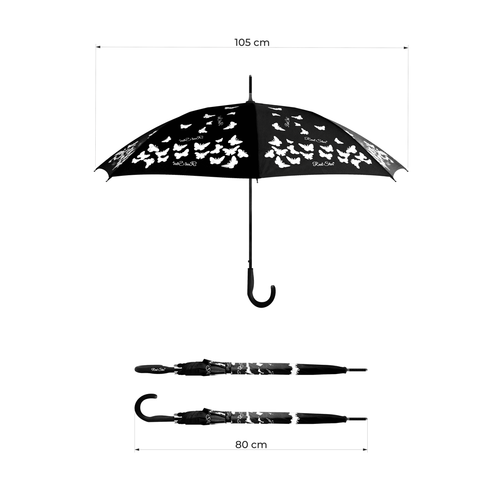Kišobran Dugi Menja Boje Leptir Mix Crni Teget Bordo Op23217 Wy