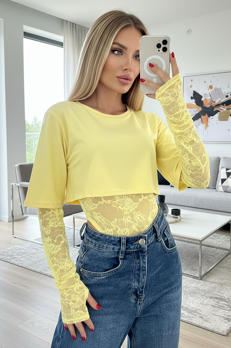 bodi - bluza CHRAVELDA YELLOW