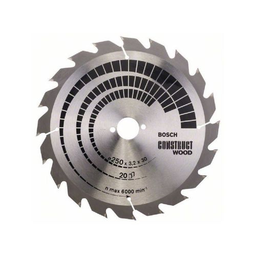 BOSCH List kružne testere Construct Wood 250 x 30 x 3.2 mm, 20 zuba