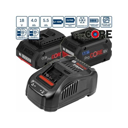 BOSCH Set akumulatora ProCORE 18V 4.0Ah i 5.5Ah sa punjačem GAL 1880