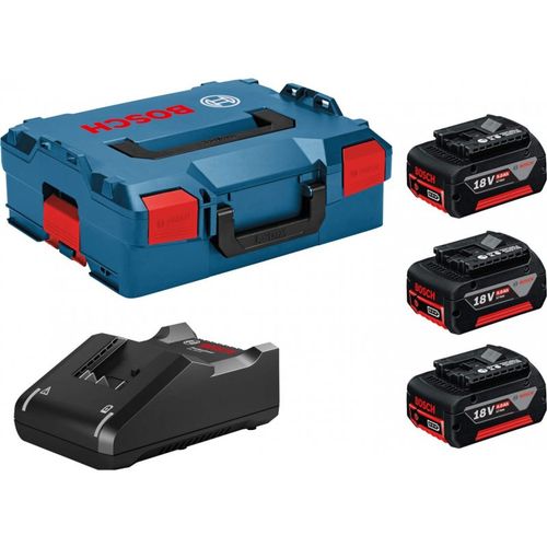BOSCH Set akumulatora 3x GBA 18V 5.0Ah + 1x punjač GAL 18-40 + L-Boxx 136