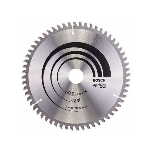 BOSCH List kružne testere Optiline Wood 216 x 30 x 2.8 mm, 60 zuba