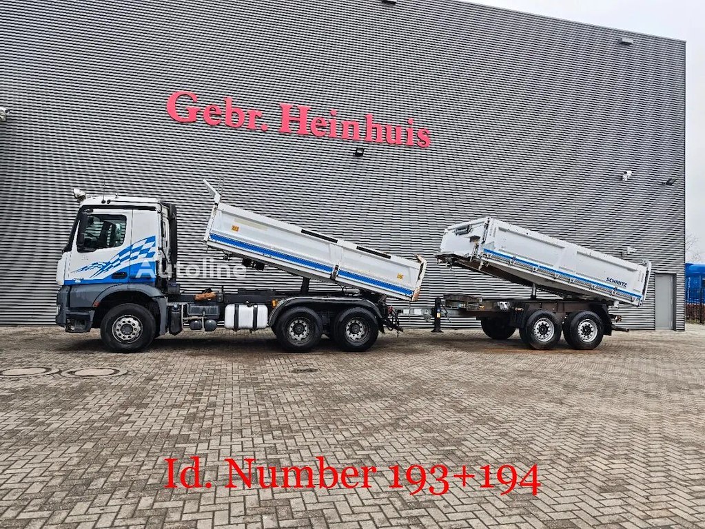 Mercedes-Benz Arocs 2642 6x4 Meiller 3 Seitenkipper + Schmitz Cargobull ZKI 3 kiper