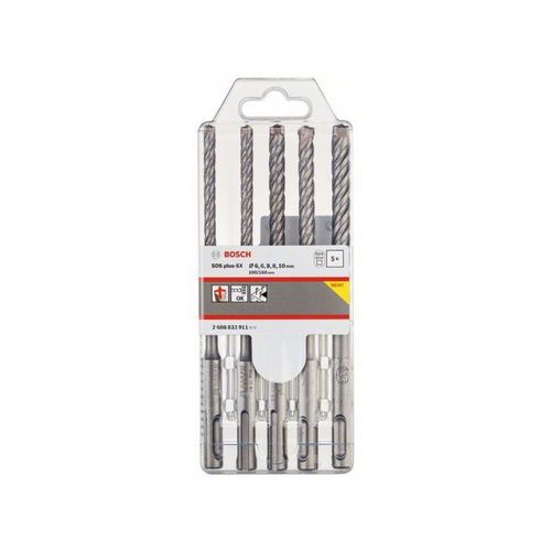BOSCH 5-delni set hamer burgija SDS plus-5X 2608833911, 6; 6; 8; 8; 10 mm