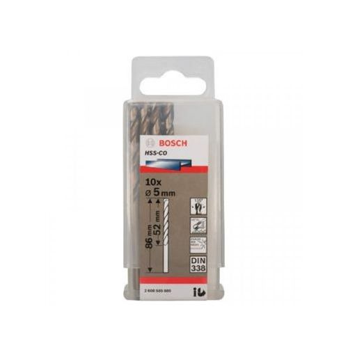 BOSCH Burgija za metal HSS-Co, DIN 338 - 5 mm, pakovanje od 10 komada